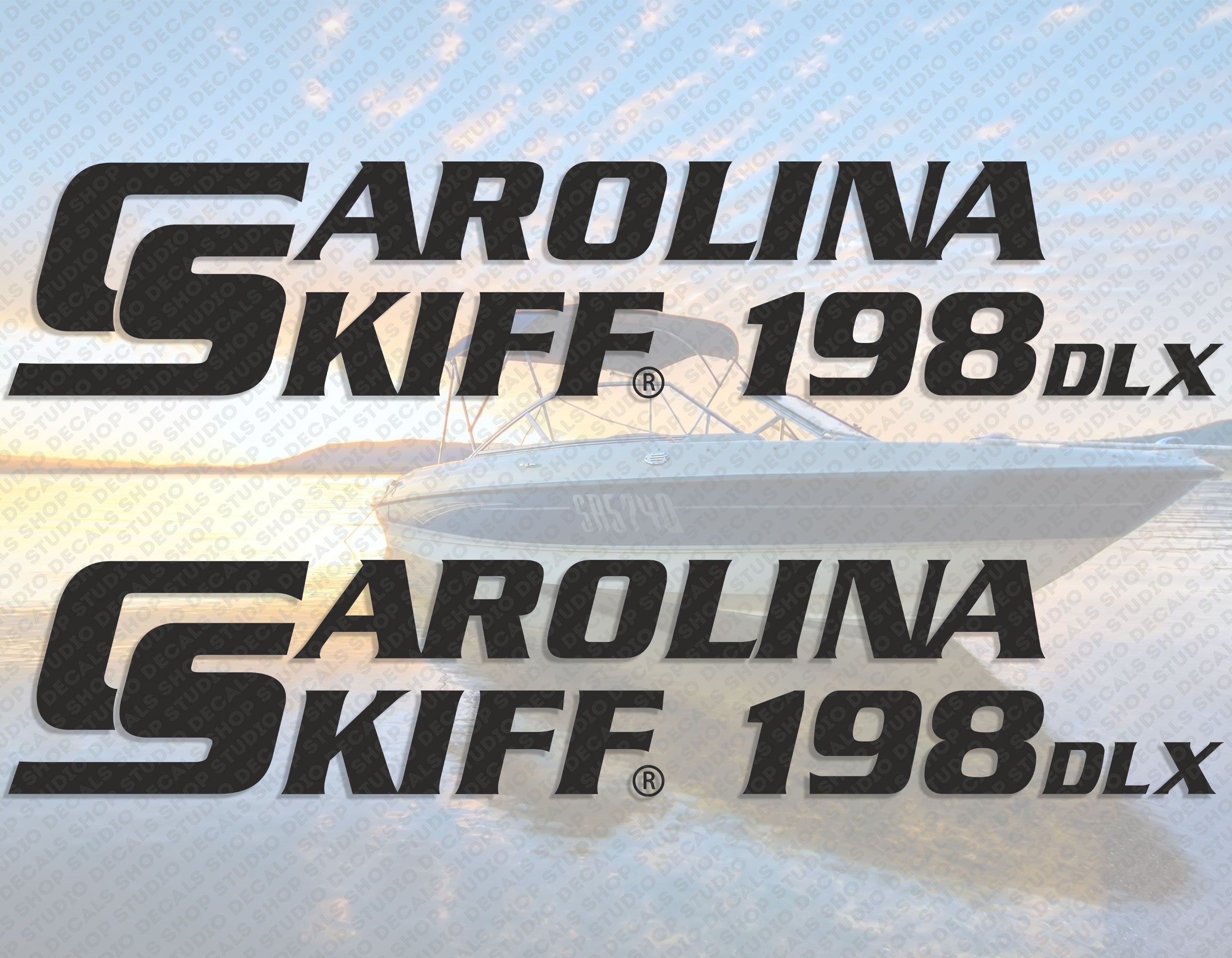 Carolina Skiff 198 DLX Boat Logo Decals Set of 2 X 37 - Etsy