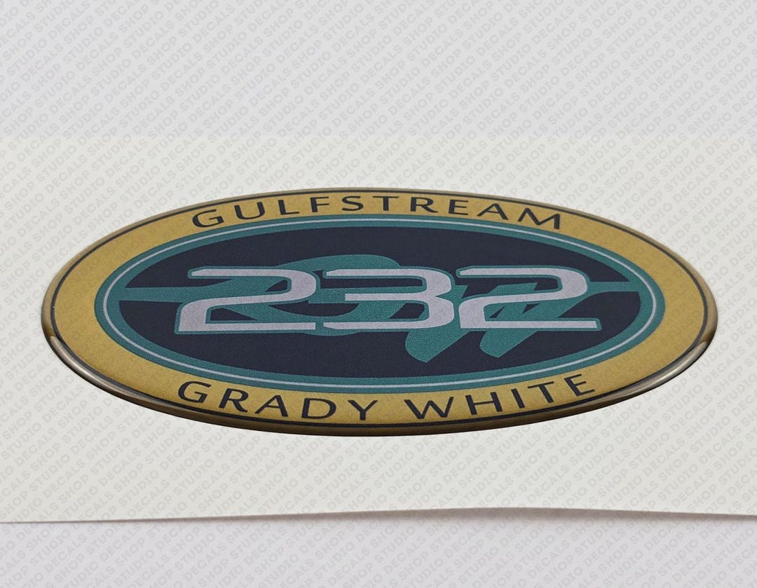 Grady White 232 Gulfstream Raised Domed Decal Sticker 5" - Etsy