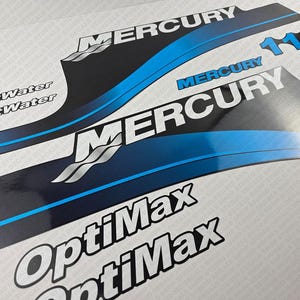 Mercury 115 Hp Optimax Saltwater Outboard Engine Decals Sticker Set ...