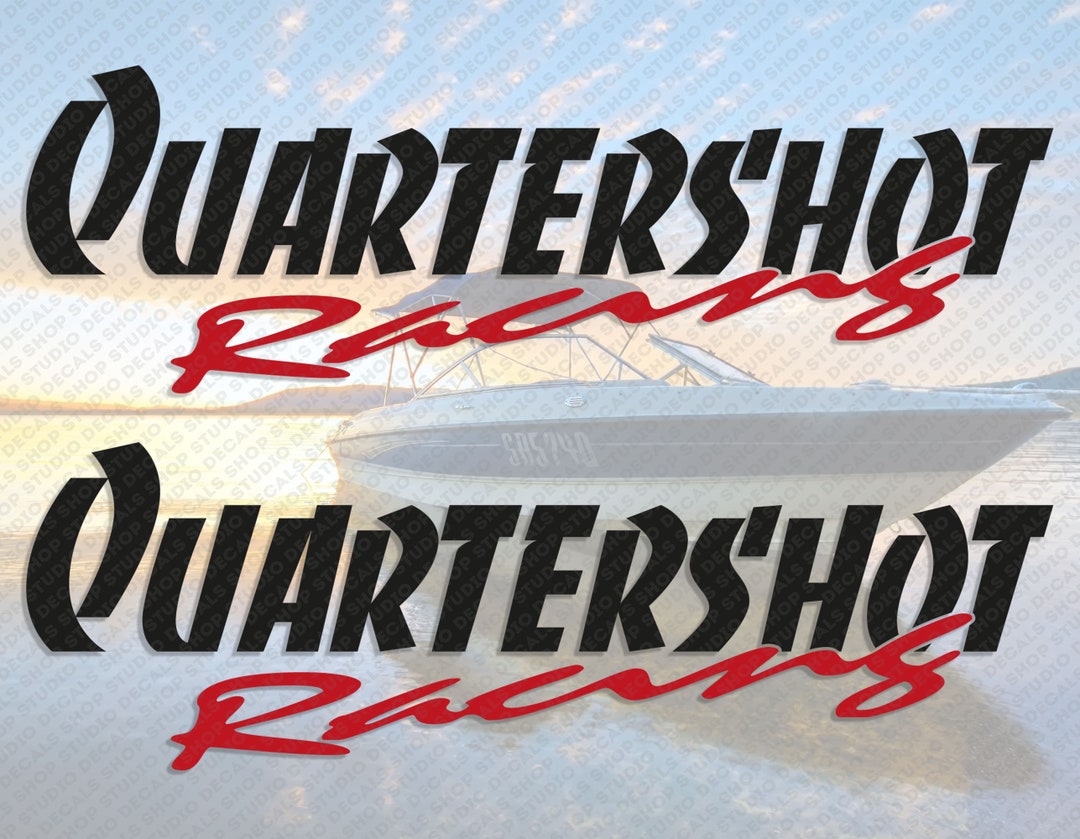Quartershot Racing Boat Logo Decal Set of 2 X 21.5" - Etsy
