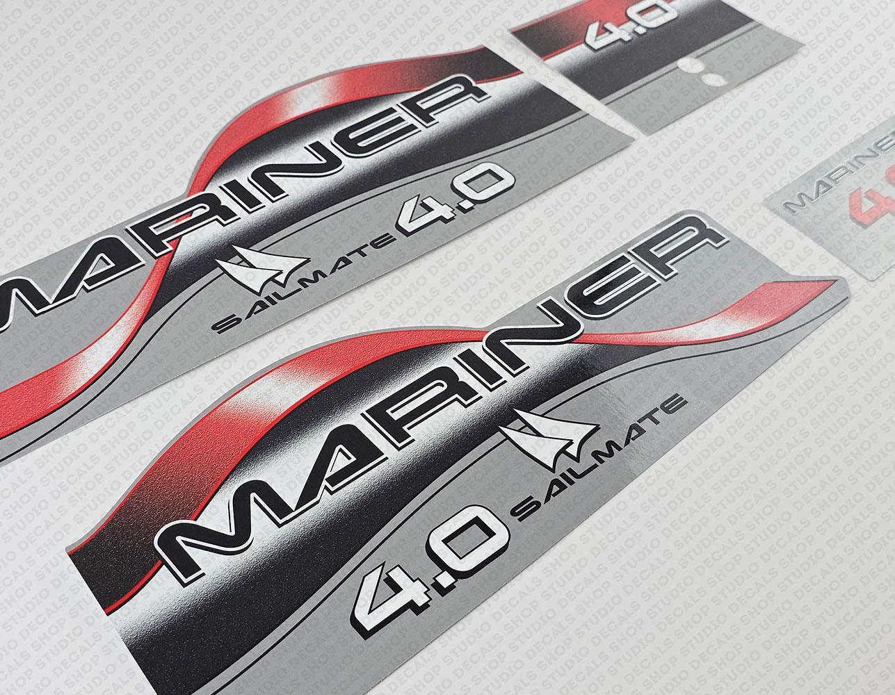Mariner 4HP Sailmate 1996-1998 Two Stroke Outboard Engine Decals ...