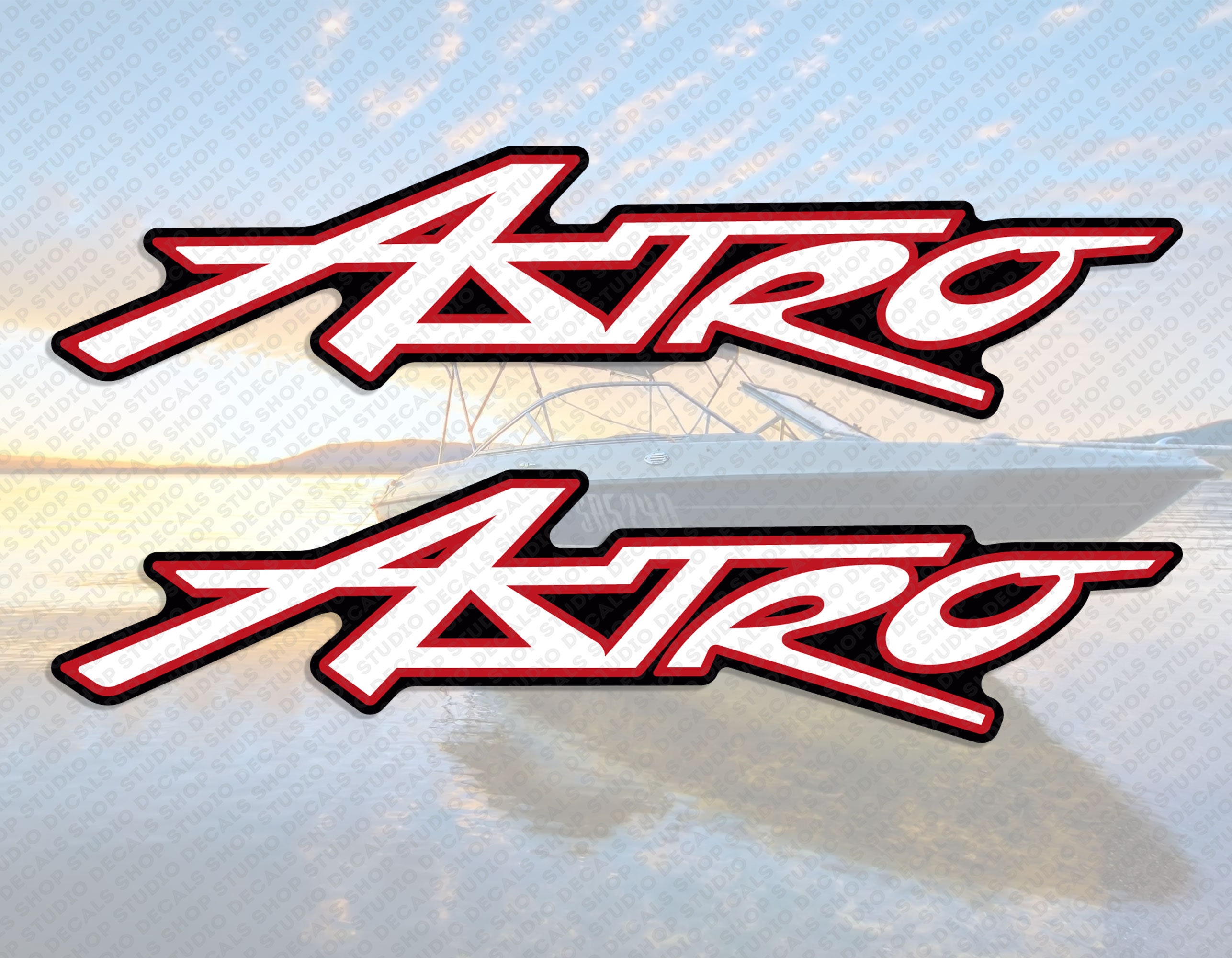 Astro Boat Logo Decals Set of 2 - Etsy