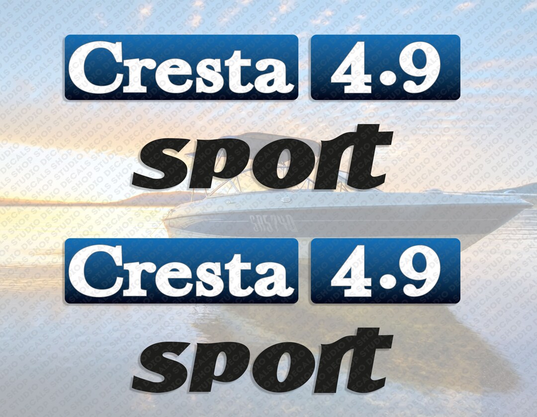 Cresta Craft 4.9 Sport Boat Logo Decal Set of 2 X 16.7" - Etsy
