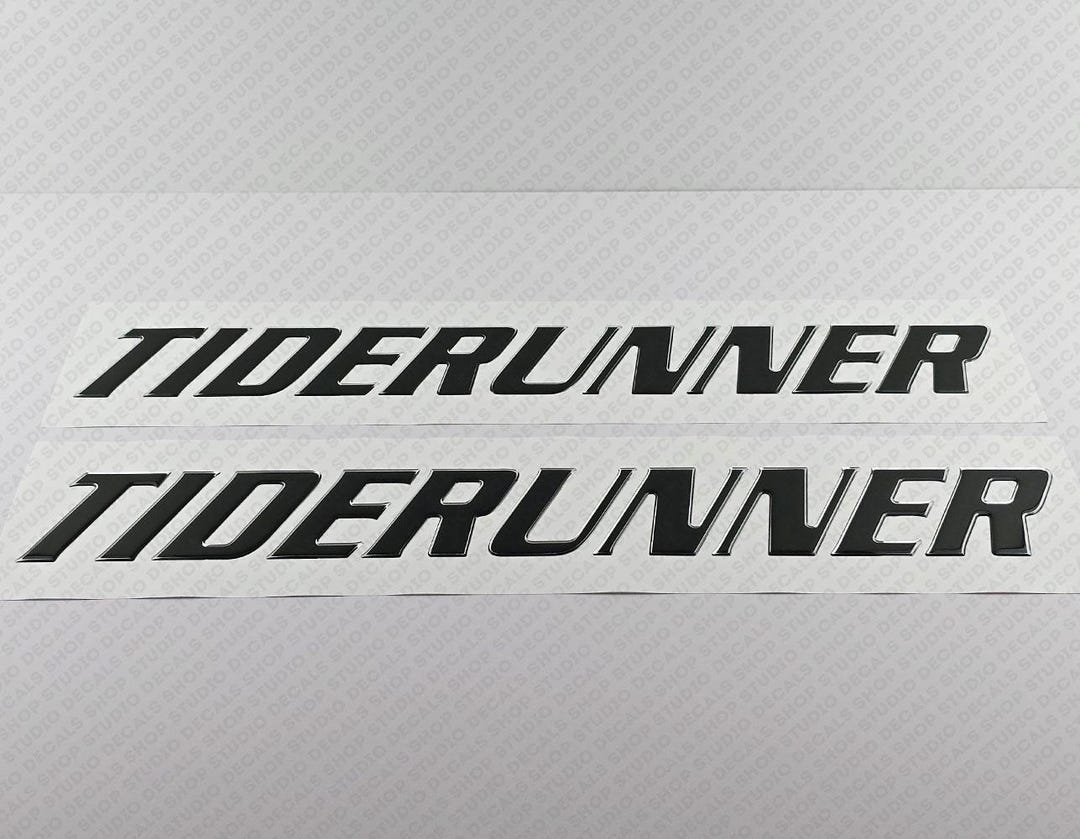 Tiderunner Logo Decals Raised Chrome/black 27.5" X 3.5" 2pcs. - Etsy