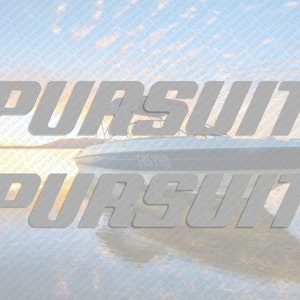 Pursuit Boat Logo Decal Set of 2 - Etsy