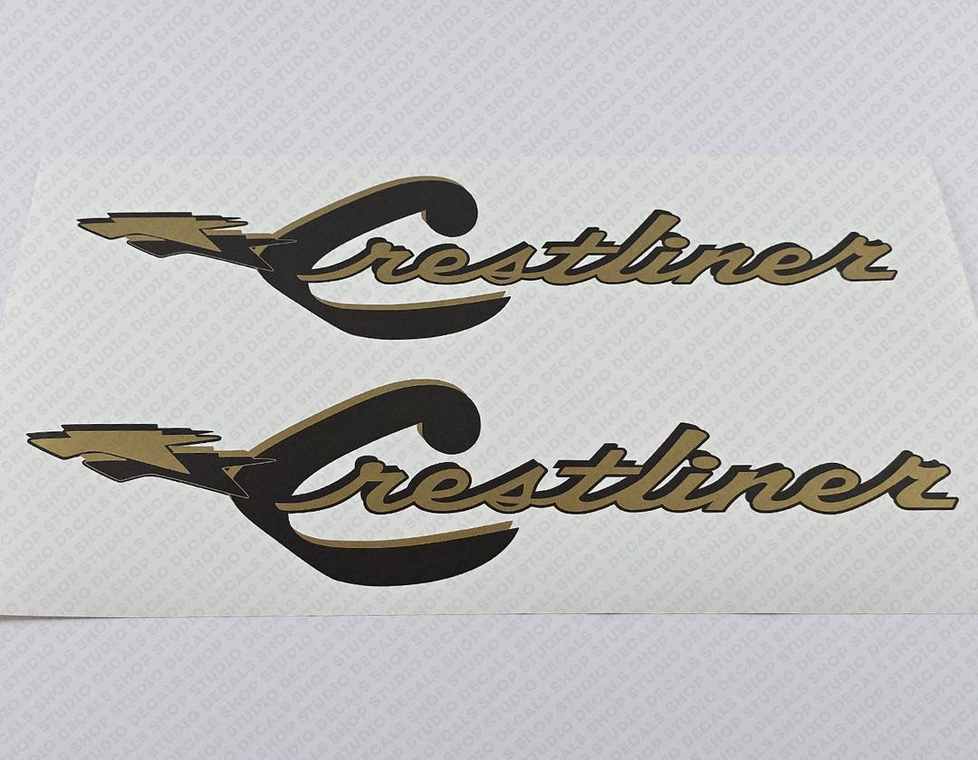 Crestliner Boat Logo Gold Decal Set of 2 X 15.25" - Etsy