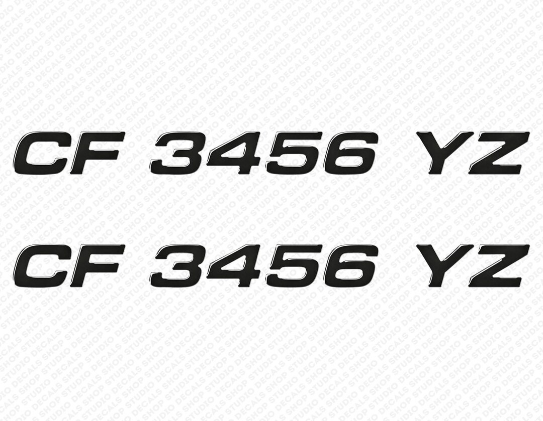 Ebbtide Matching Font Boat Raised Domed Registration Decals Stickers 35 ...