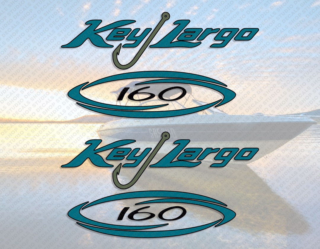 Key Largo 160 Bay Boat Decal Set of 2 X 11" - Etsy