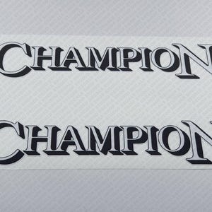 Champion Boat Logo White Decals Set of 2 - Etsy
