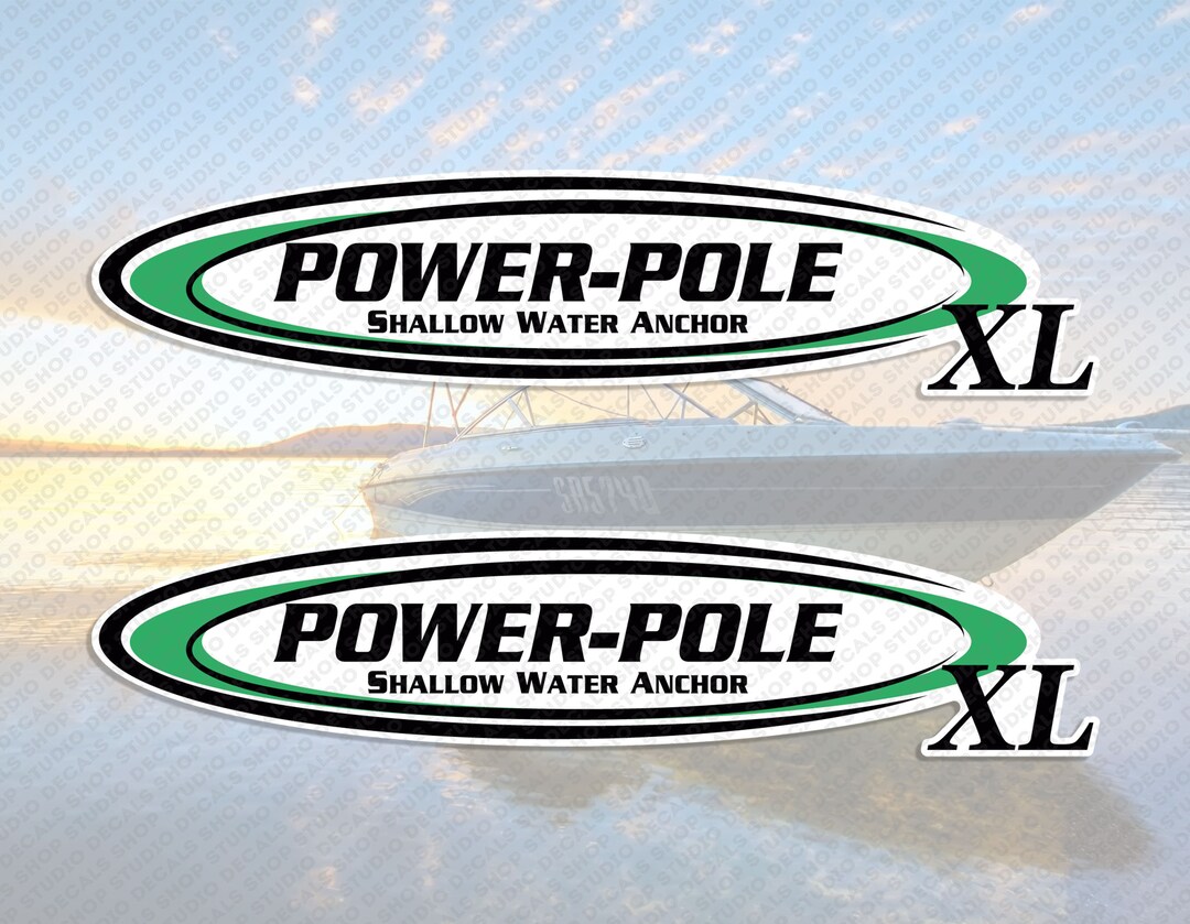 Power-pole XL Shallow Water Anchor Logo Decal Set of 2 X 12" - Etsy