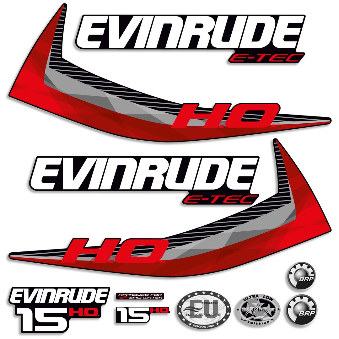 Evinrude 15HP E-tec H.O. 2011-2014 Graphite Cowling Outboard Engine ...