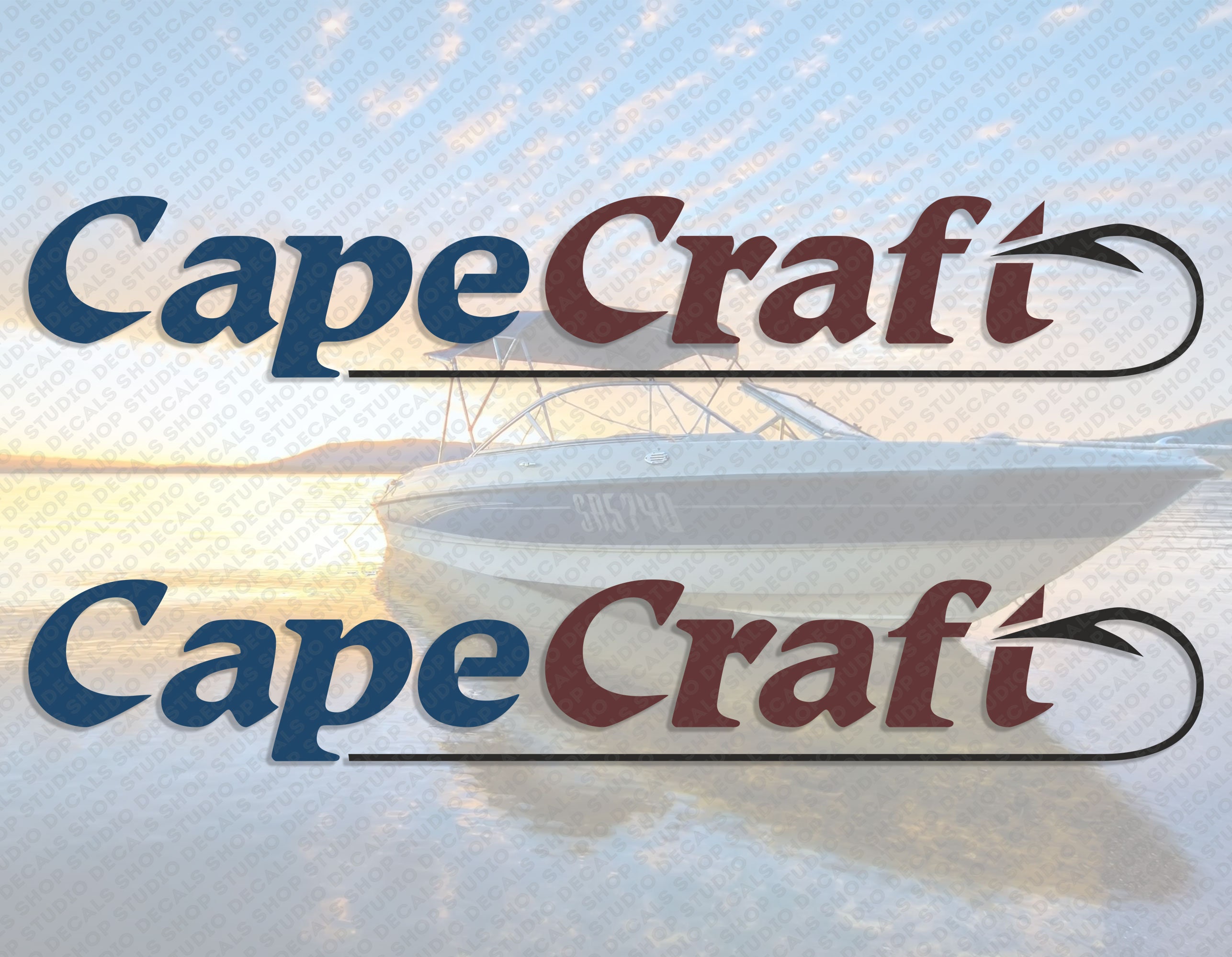 Cape Craft Boat Logo Decals Set of 2 X 19.5 - Etsy