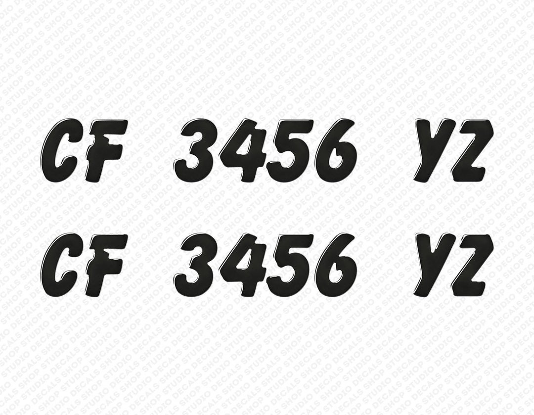 Alweld Matching Font Boat Raised Domed Registration Decals Stickers 21. ...