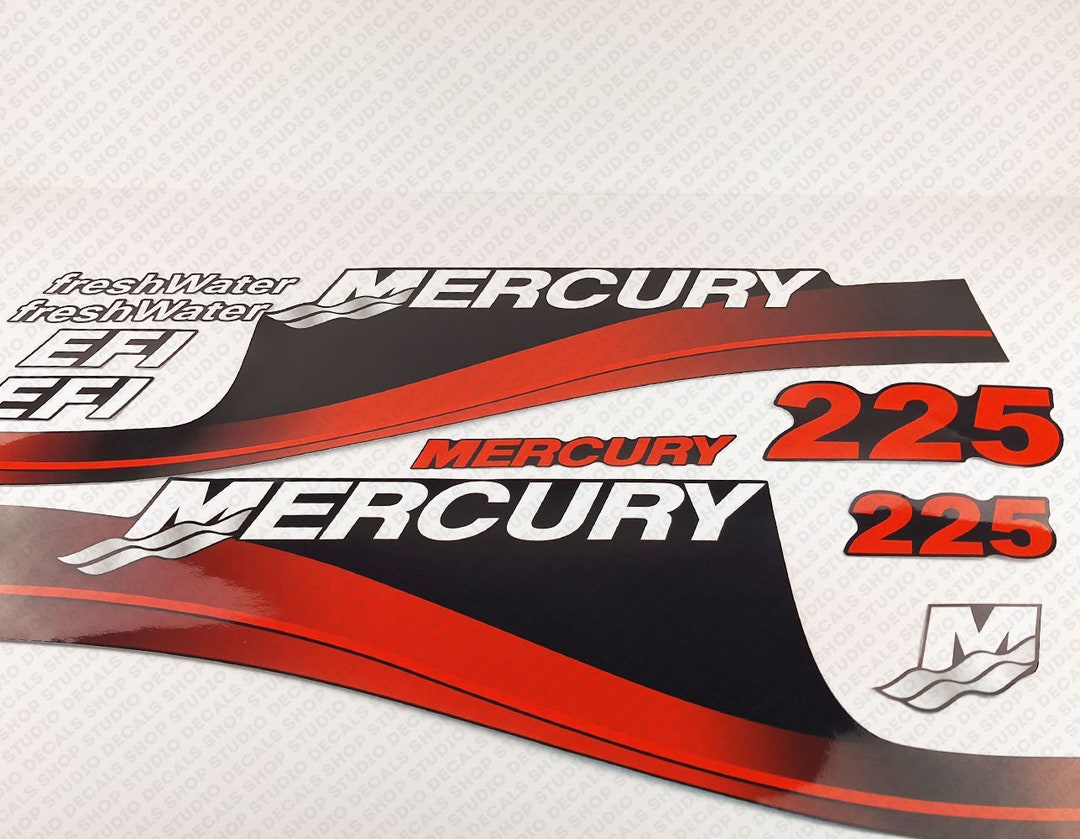 Mercury 225hp EFI Freshwater Outboard Engine Decals Sticker Set - Etsy