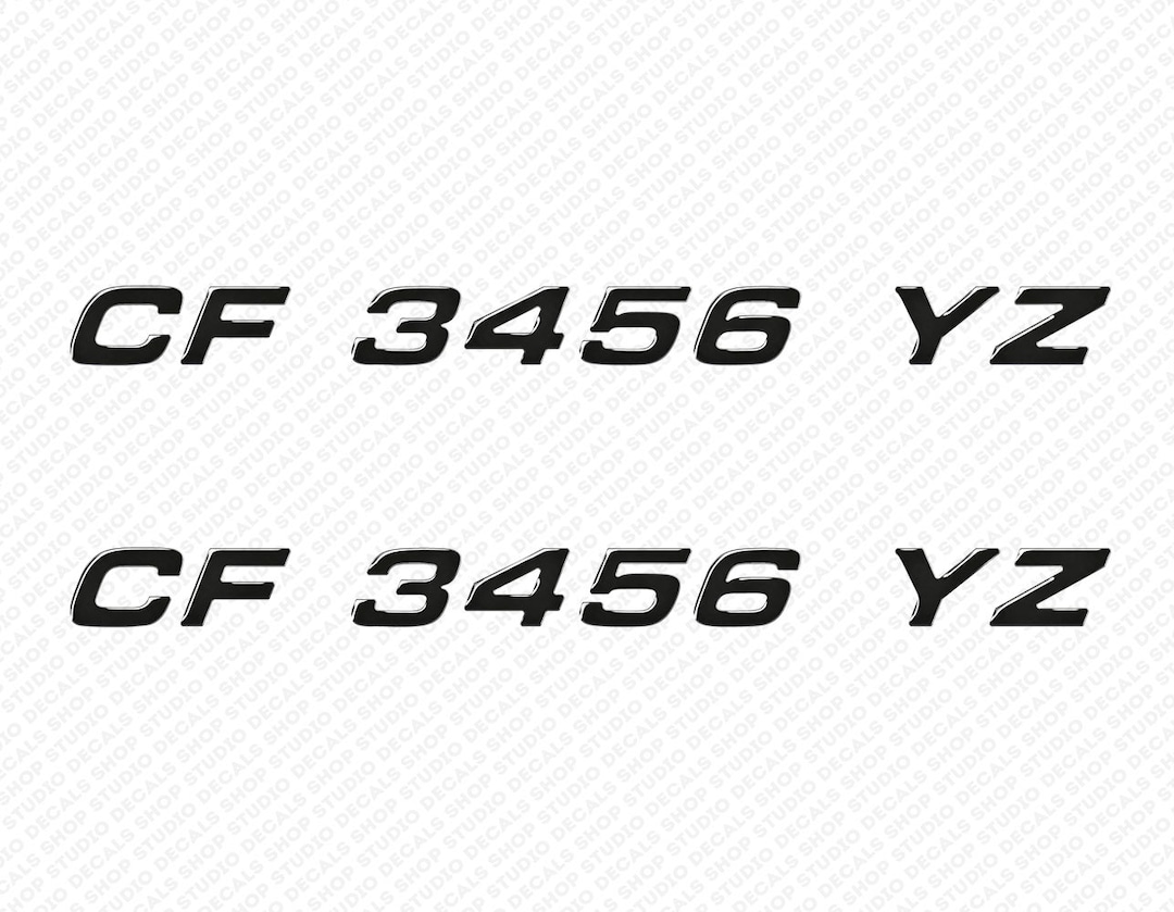 Alumacraft Matching Font Boat Raised Domed Registration Decals Stickers ...
