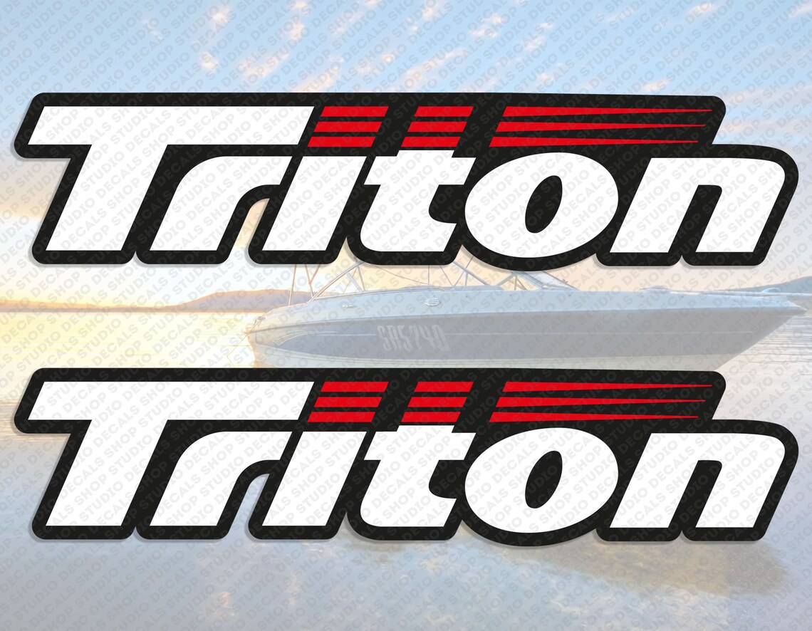 Triton Boat Logo V2 Decal Set of 2 X 17 - Etsy