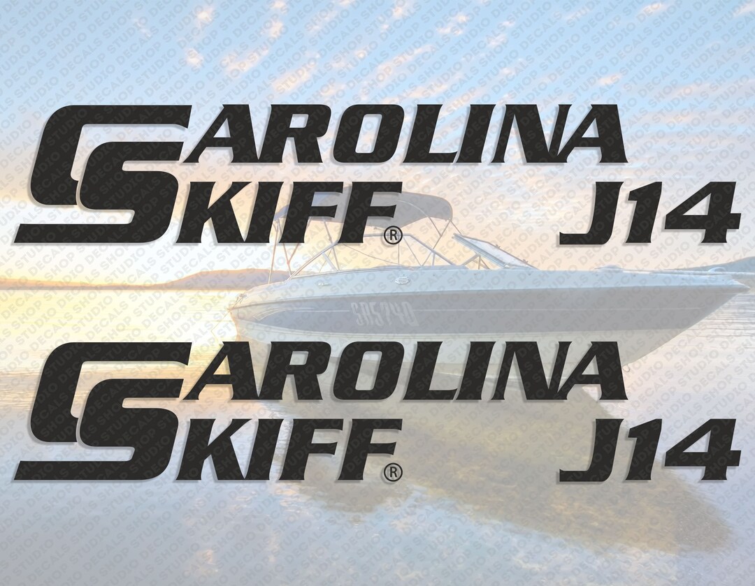 Carolina Skiff J14 Boat Logo Decals Set of 2 - Etsy