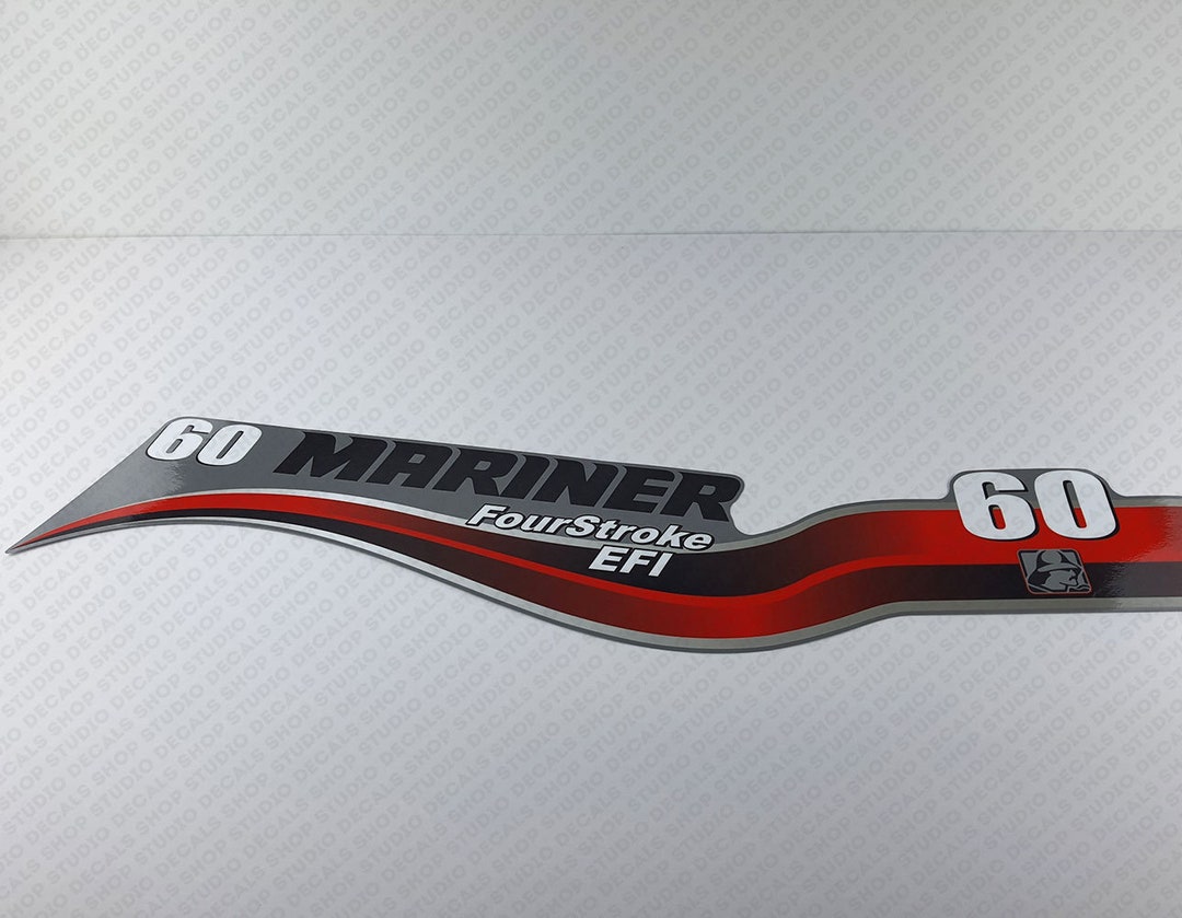 Mariner 60HP Four Stroke EFI Outboard Engine Decals Sticker Set ...
