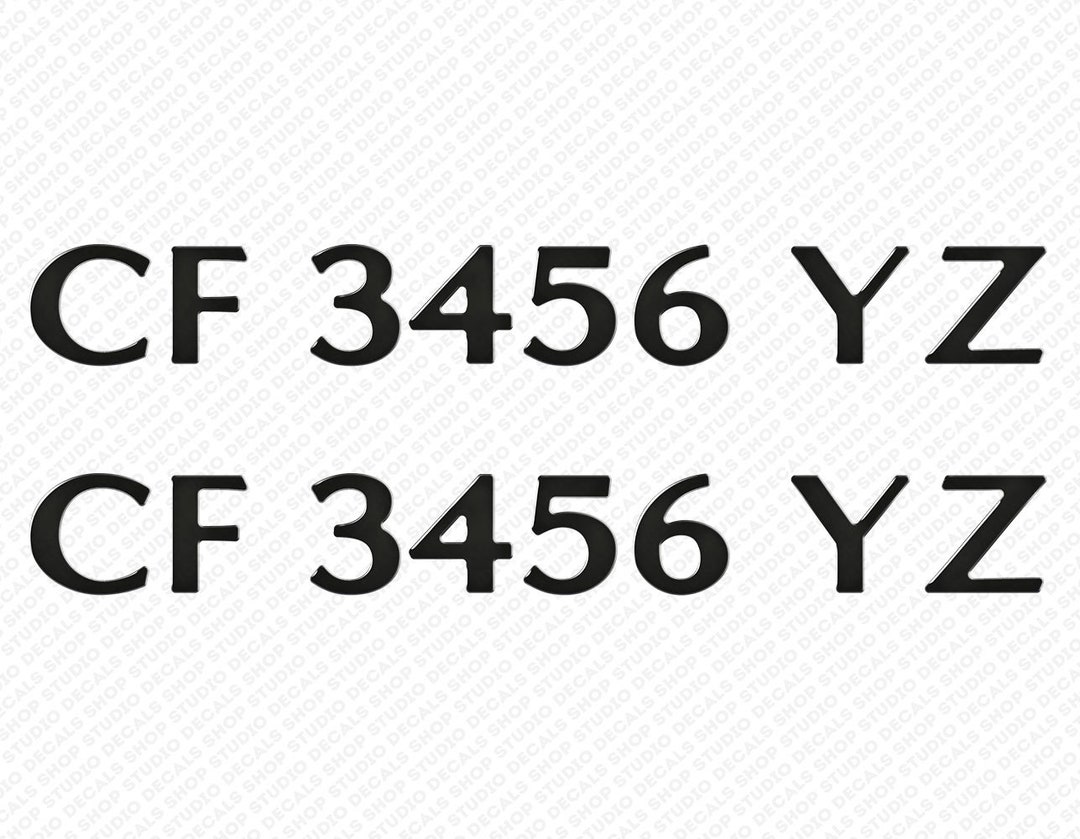 Grady White Matching Font Boat Raised Domed Registration Decals ...