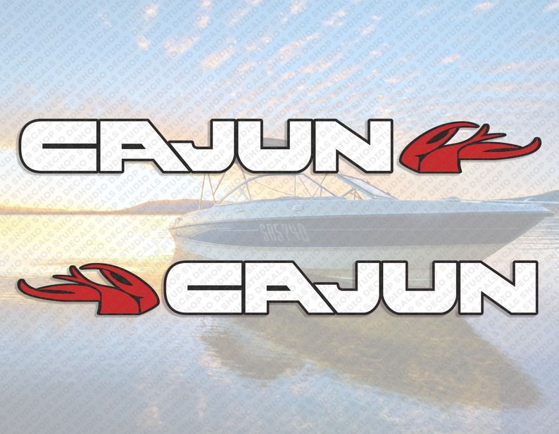 Cajun Bass Boat Logo V2 Decals Set of 2 - Etsy