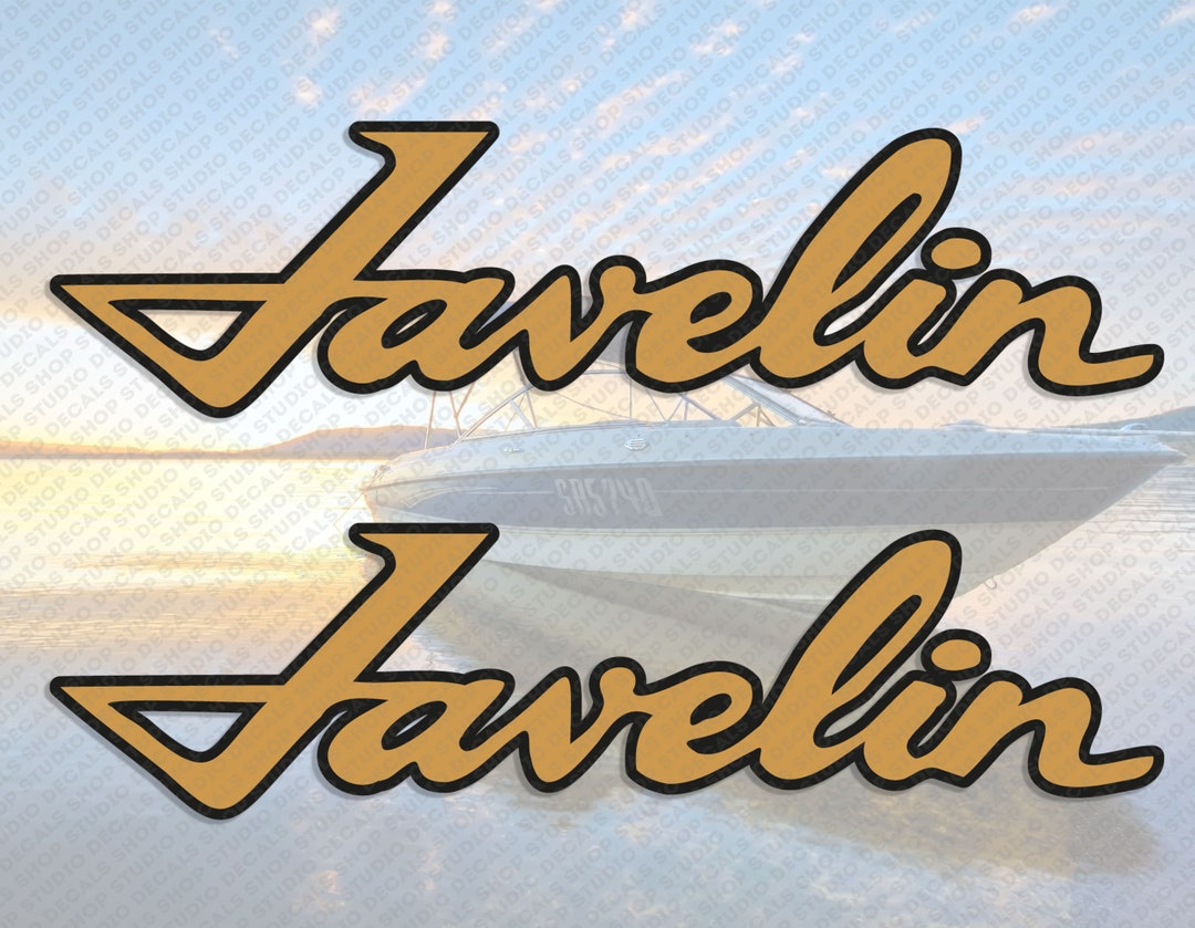 Javelin AMC Boat Logo Gold Decal Set of 2 X 18" - Etsy