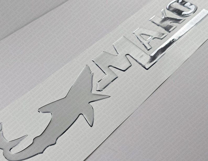 Mako Boat Logo Chrome Raised Domed 3D Decal Set of 2 - Etsy New Zealand