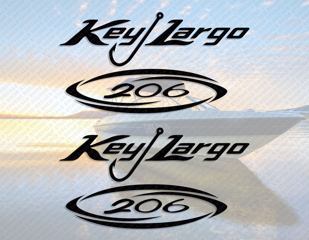 Key Largo 206 Boat Console Decals Black Set of 2 X 11" - Etsy
