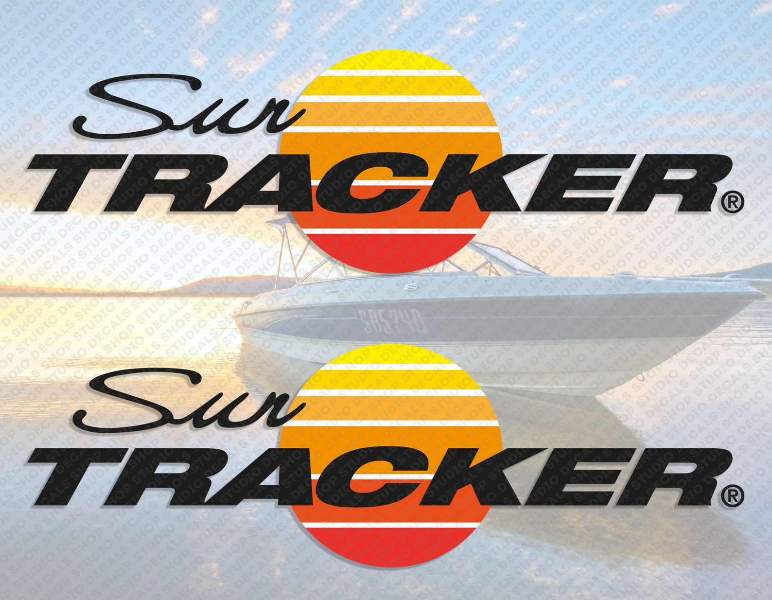 Sun Tracker Boat Logo Decal Set of 2 - Etsy