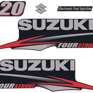 Suzuki DF20 20hp Four Stroke 2010 2013 Outboard Engine Decals Sticker ...