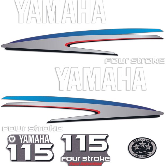 Yamaha 115 HP Four Stroke Outboard Engine Decals Sticker Set - Etsy