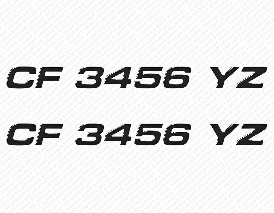 Monterey Matching Font Boat Raised Domed Registration Decals Stickers ...