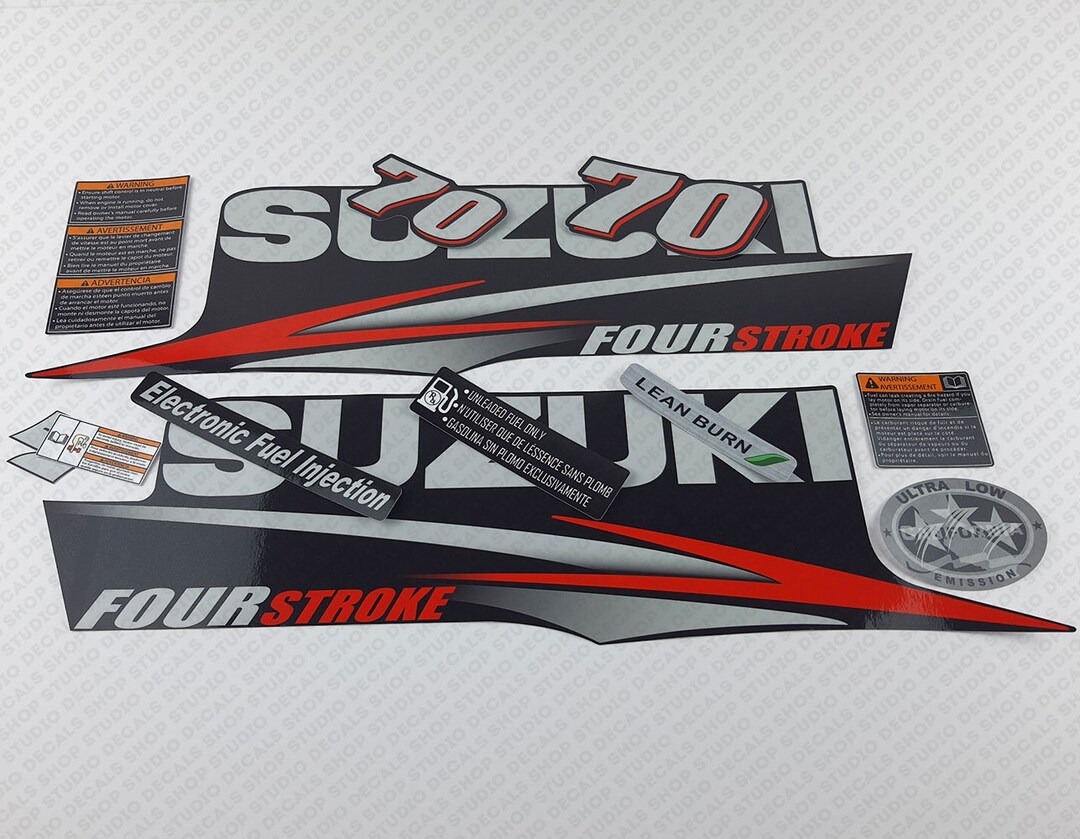 Suzuki DF70 70hp Four Stroke - 2010 - 2013 Outboard Engine Decals ...