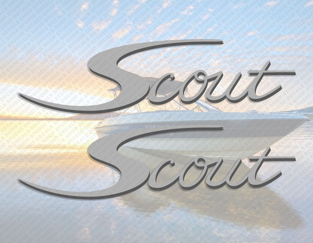 Scout Boat Logo Silver Decal Set of 2 - Etsy