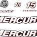 Mercury 15 HP Four Stroke 2006 Outboard Engine Decals Sticker Set ...