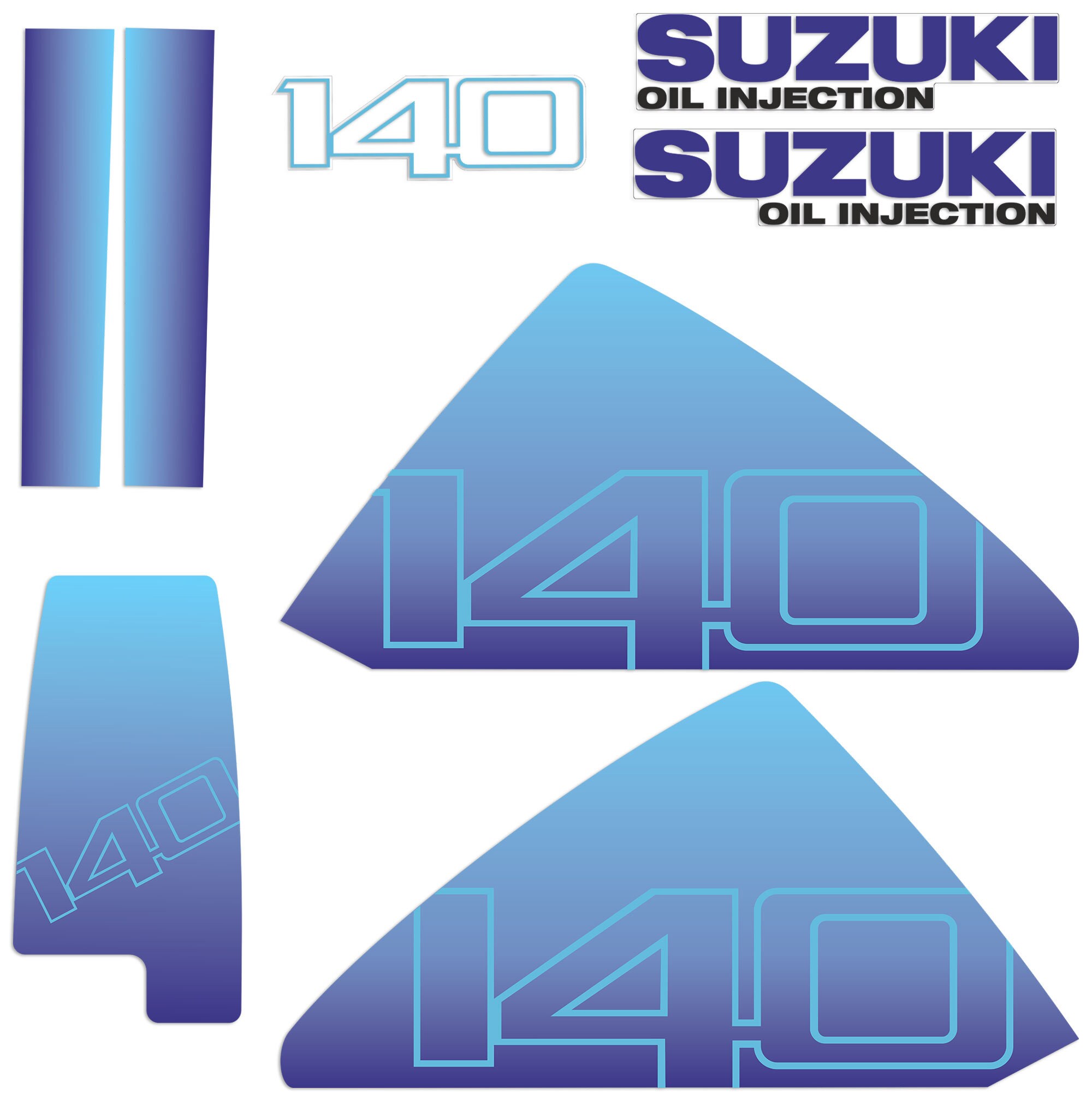 Suzuki DT140 140hp Two Stroke Oil Injected Outboard Engine Decals ...