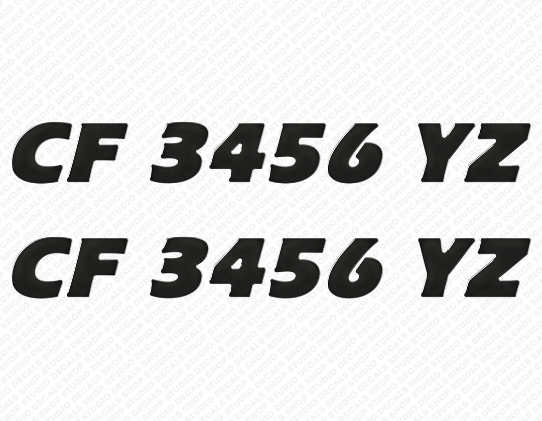 Jupiter Matching Font Boat Raised Domed Registration Decals Stickers 25 ...