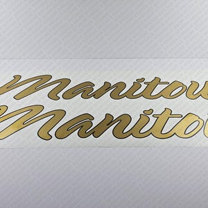 Manitou Boat Logo Gold Decal Set of 2 X 35" - Etsy