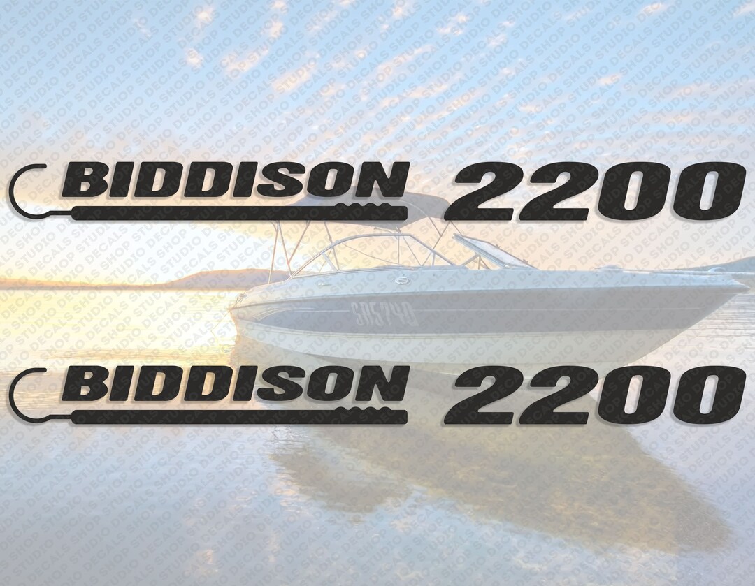 Biddison 2200 Boat Logo Decals Set of 2 X 43 - Etsy