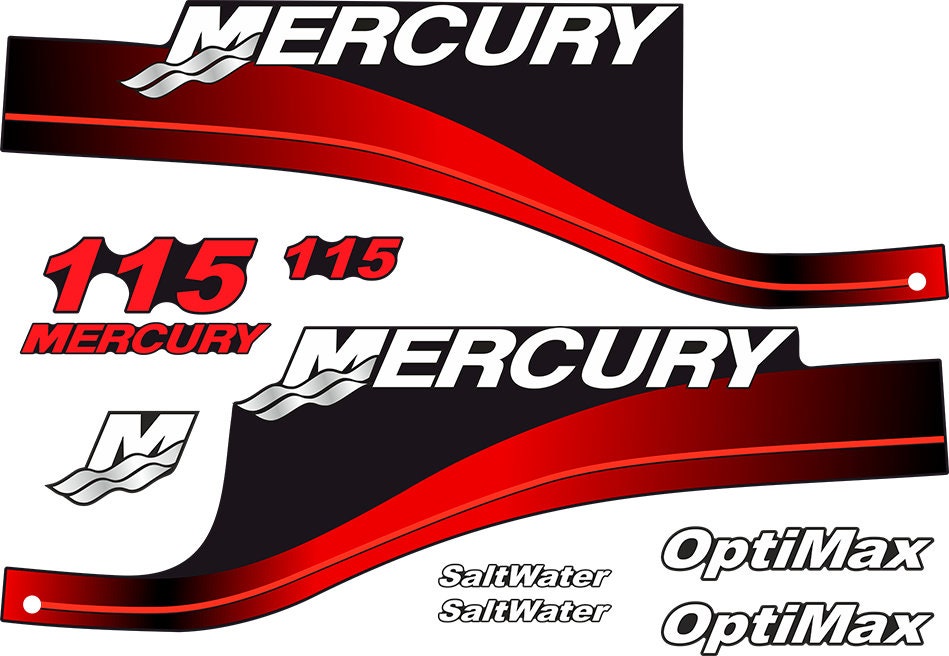 Mercury 115 Hp Optimax Outboard Engine Decals Sticker Set - Etsy UK