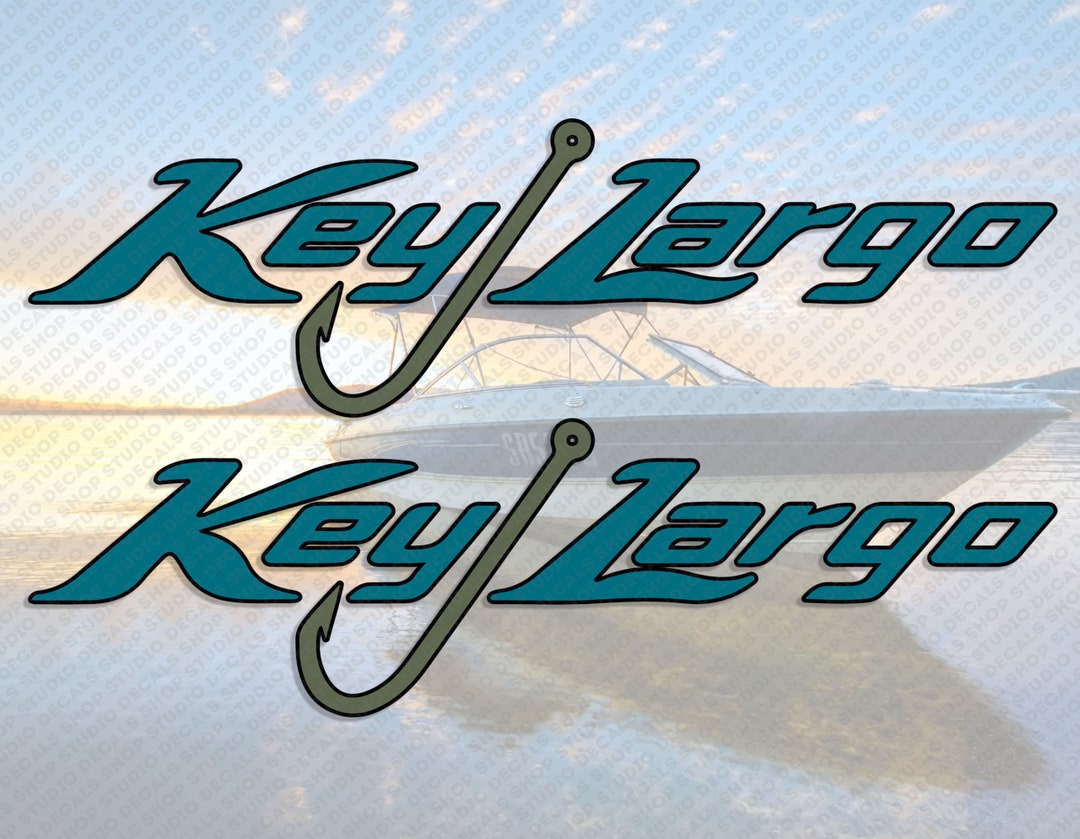 Key Largo Boat Logo Decal Set of 2 - Etsy
