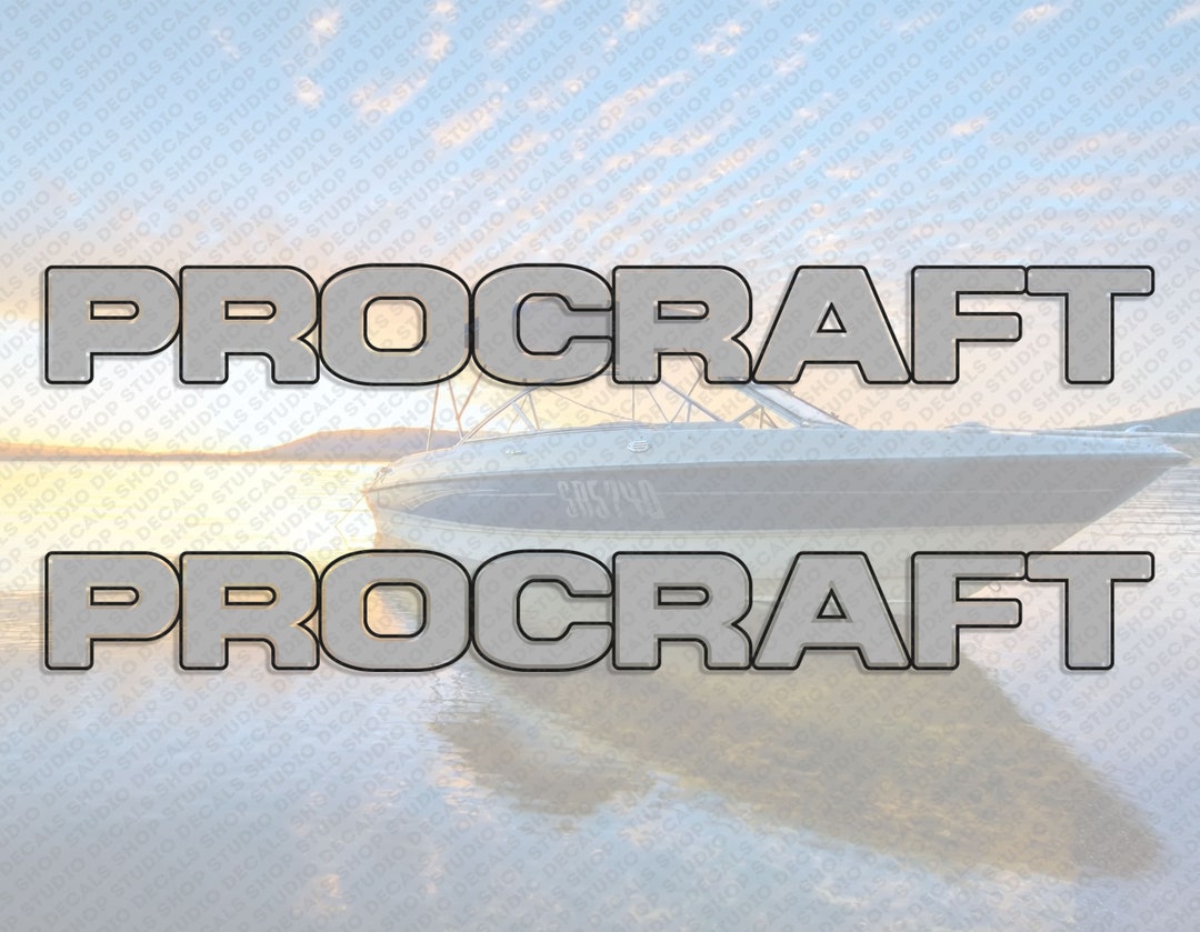 Pro Craft Boat Logo Silver Decal Set of 2 X 31.25" - Etsy