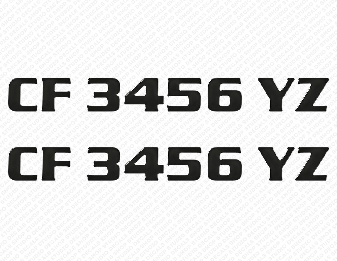 G3 Matching Font Boat Raised Domed Registration Decals Stickers 29" by ...