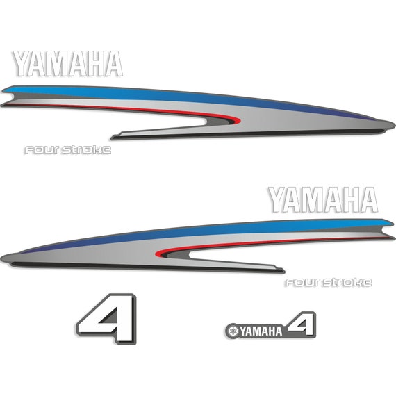 Yamaha 4 HP Four Stroke Outboard Engine Decals Sticker Set | Etsy