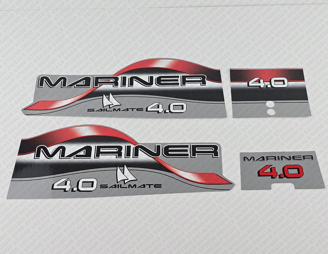 Mariner 4HP Sailmate 1996-1998 Two Stroke Outboard Engine Decals ...