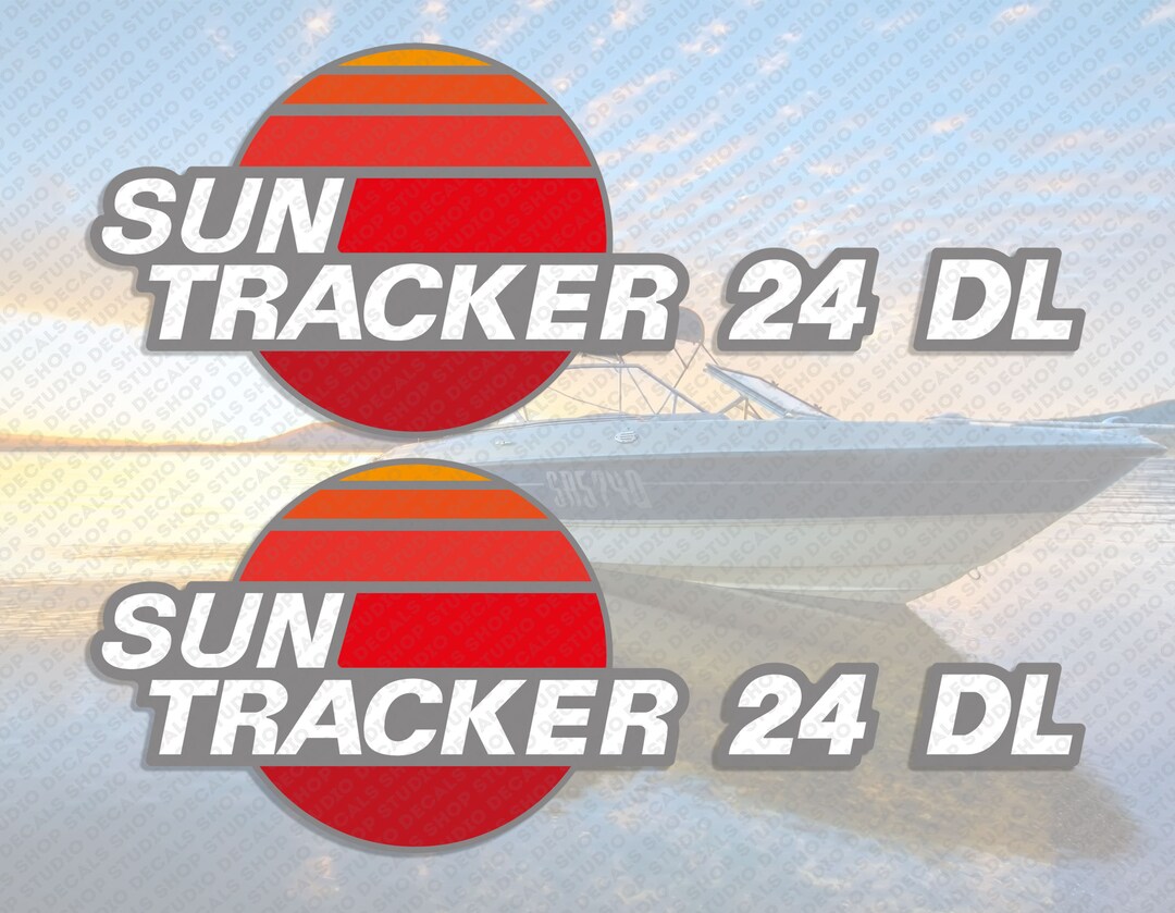 Sun Tracker 24 DL Pontoon Boat Logo Decal Set of 2 X 31 - Etsy