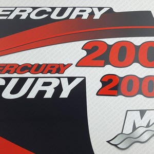 Mercury 200hp EFI Saltwater Outboard Engine Decals Sticker Set - Etsy