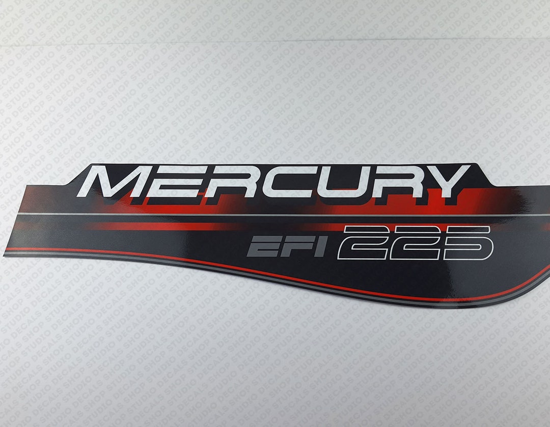 Mercury 225HP EFI 1995-2001 Outboard Engine Decals Sticker Set ...