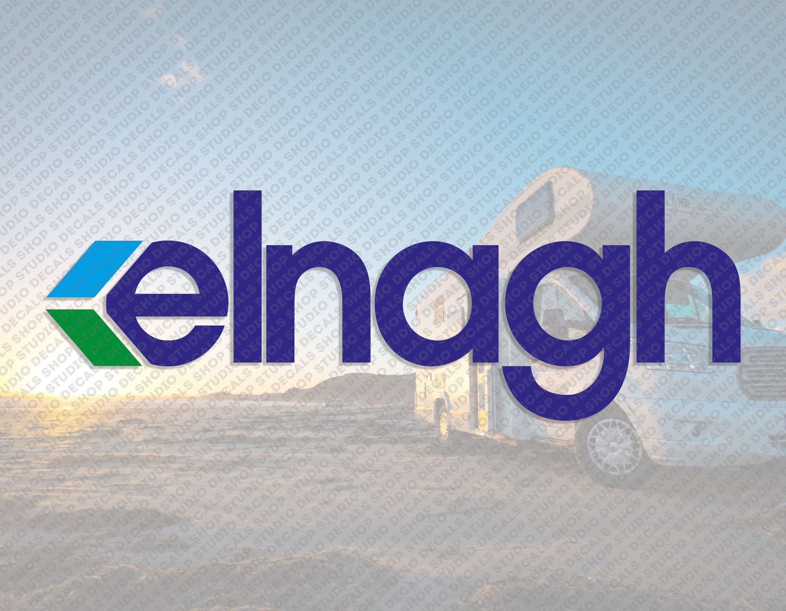 Elnagh Logo 55cm 3-color Decal Sticker Reproduction - Etsy Finland