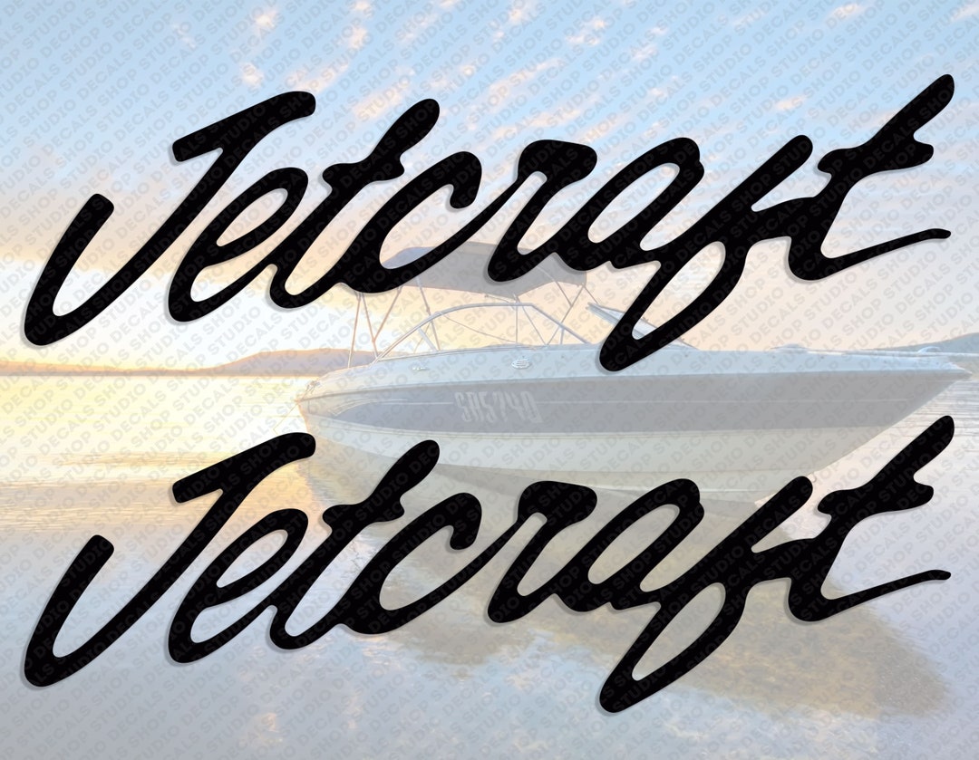 Jetcraft Boat Logo Decal Set of 2 X 19" - Etsy