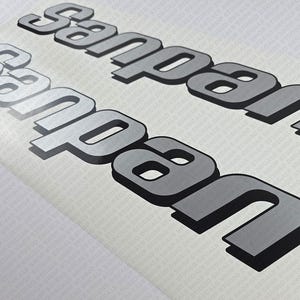 Sanpan Pontoon Boat Logo Silver Decal Set of 2 X 23" - Etsy